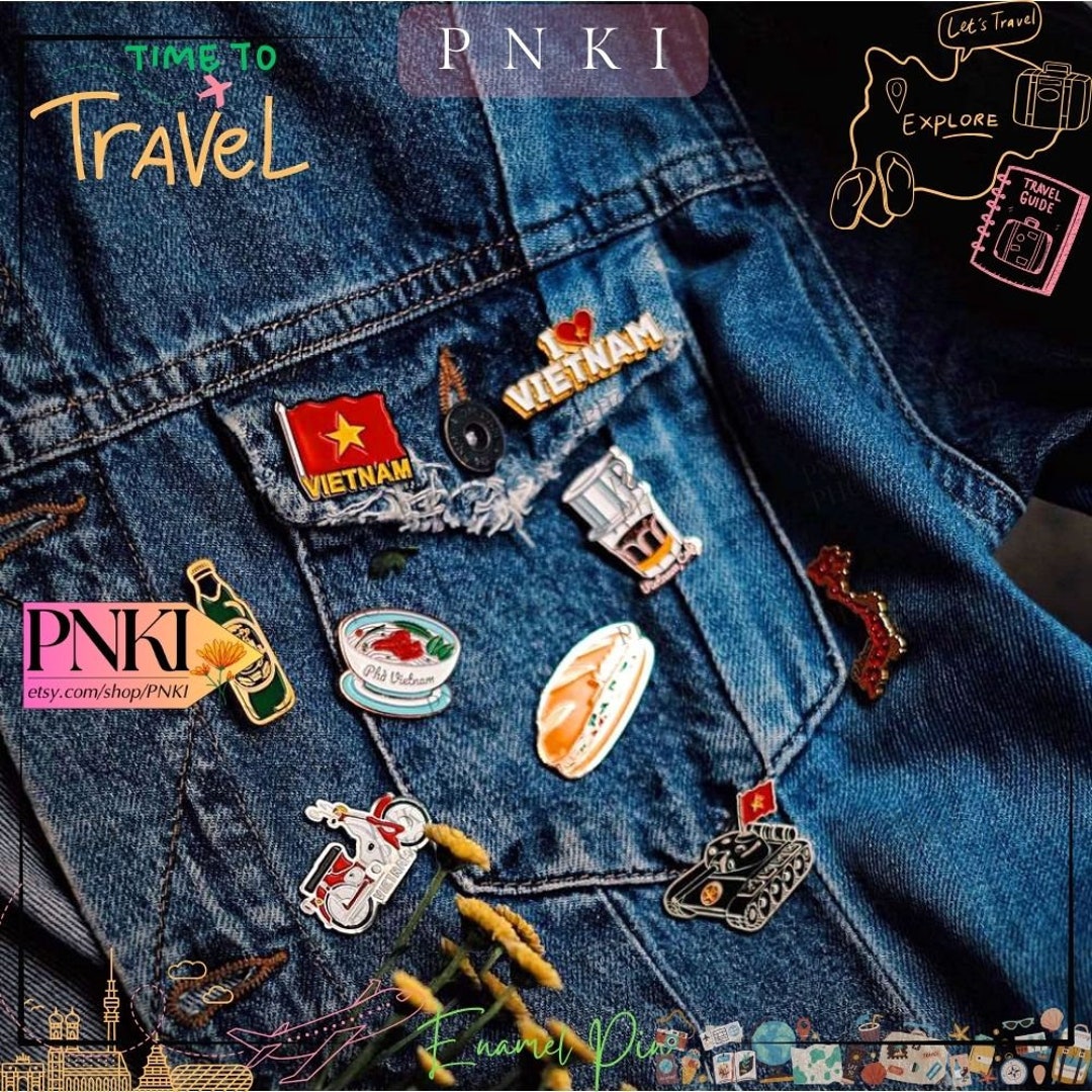 Vietnamese Culture Pin for Travel Souvenir Gift, Vietnam Food Pin for ...