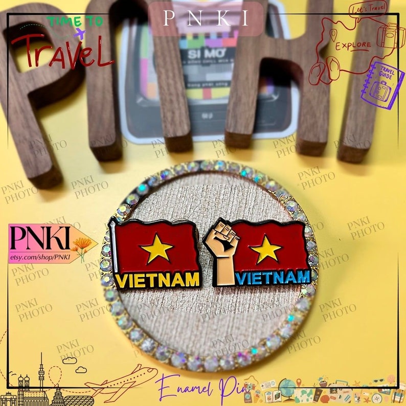 Vietnamese Culture Enamel Pin, Travel Souvenir Gift - Etsy