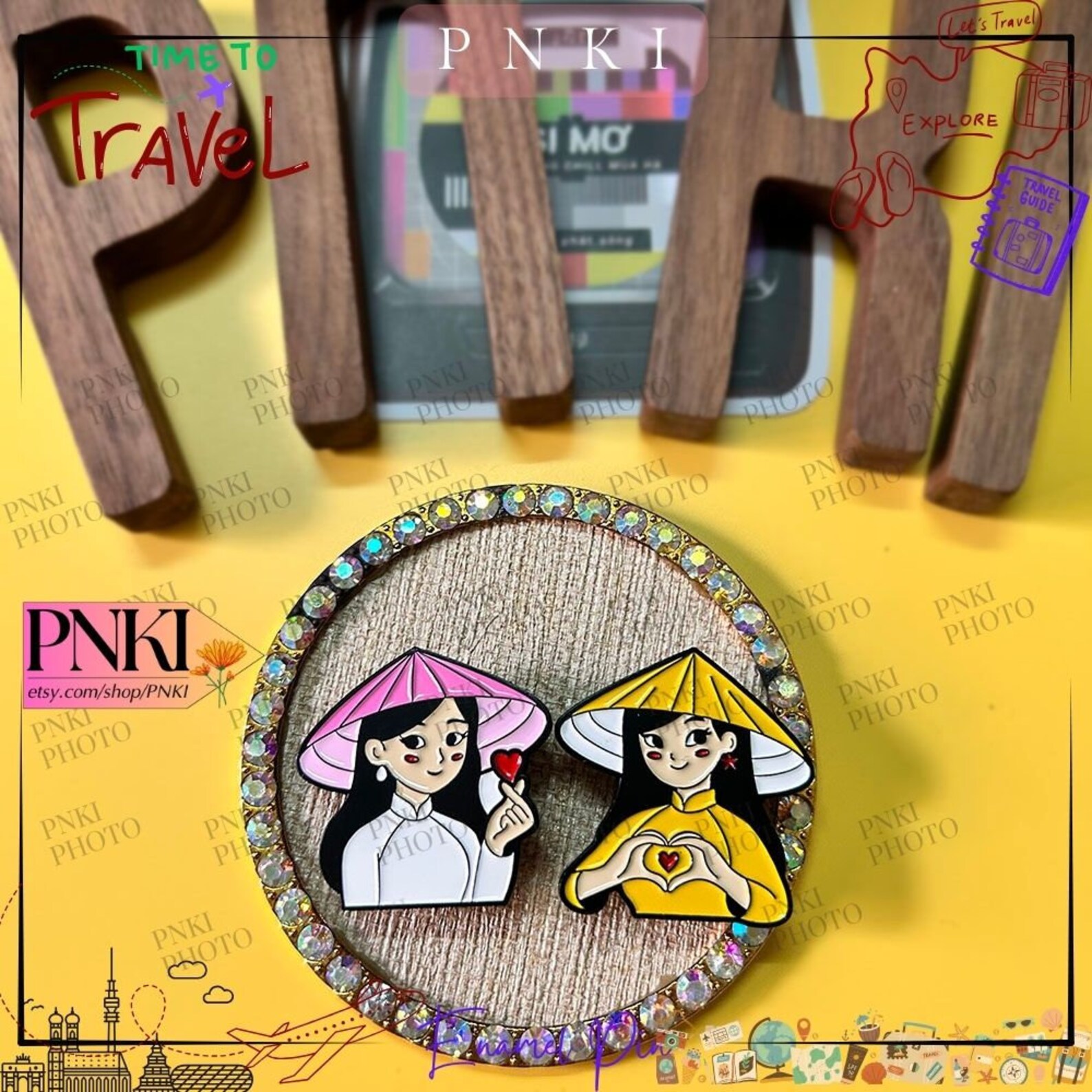 Vietnamese Culture Enamel Pin, Travel Souvenir Gift - Etsy