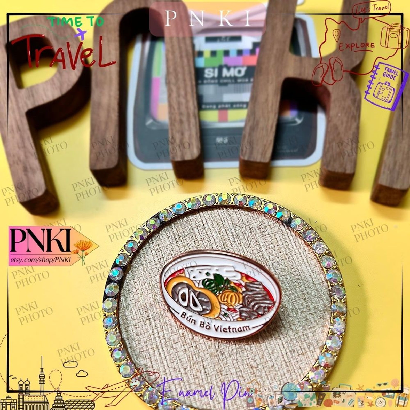 Vietnamese Coffee Pin, Vietnam Banh Mi Enamel Pin, Vietnamese Culture ...