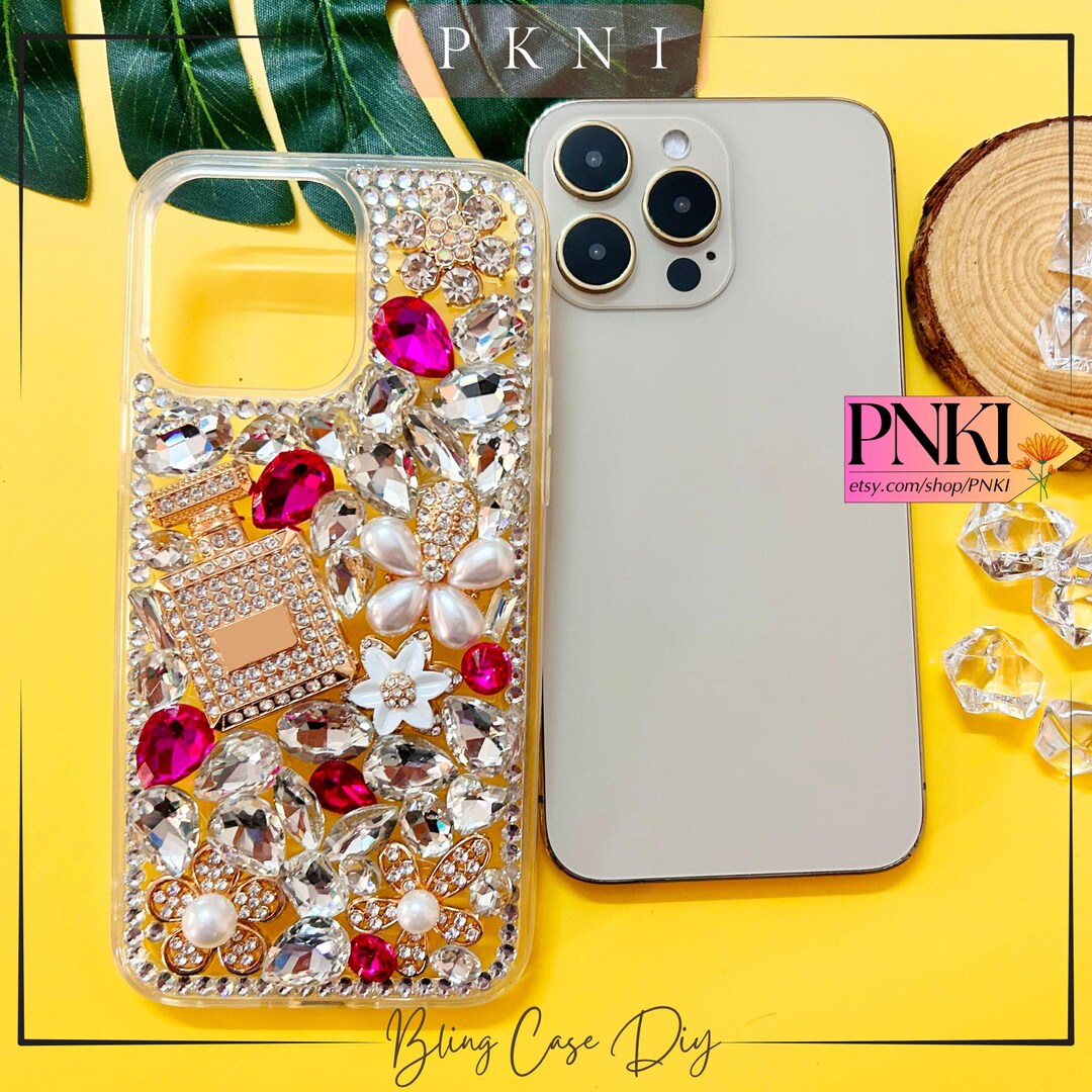 Luxury Rhinestone Crystal iPhone Case, Floral Bling DIY - Etsy
