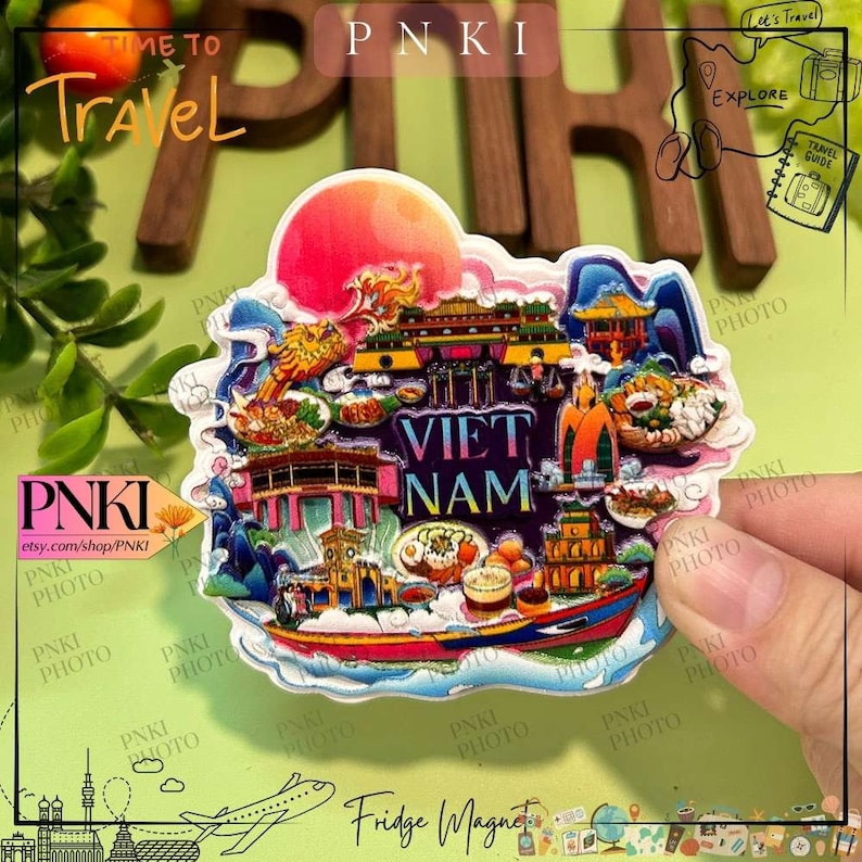Fridge Magnet Vietnam Souvenir, Sai Gon, Ha Noi, Hoi An, Hue About Food ...