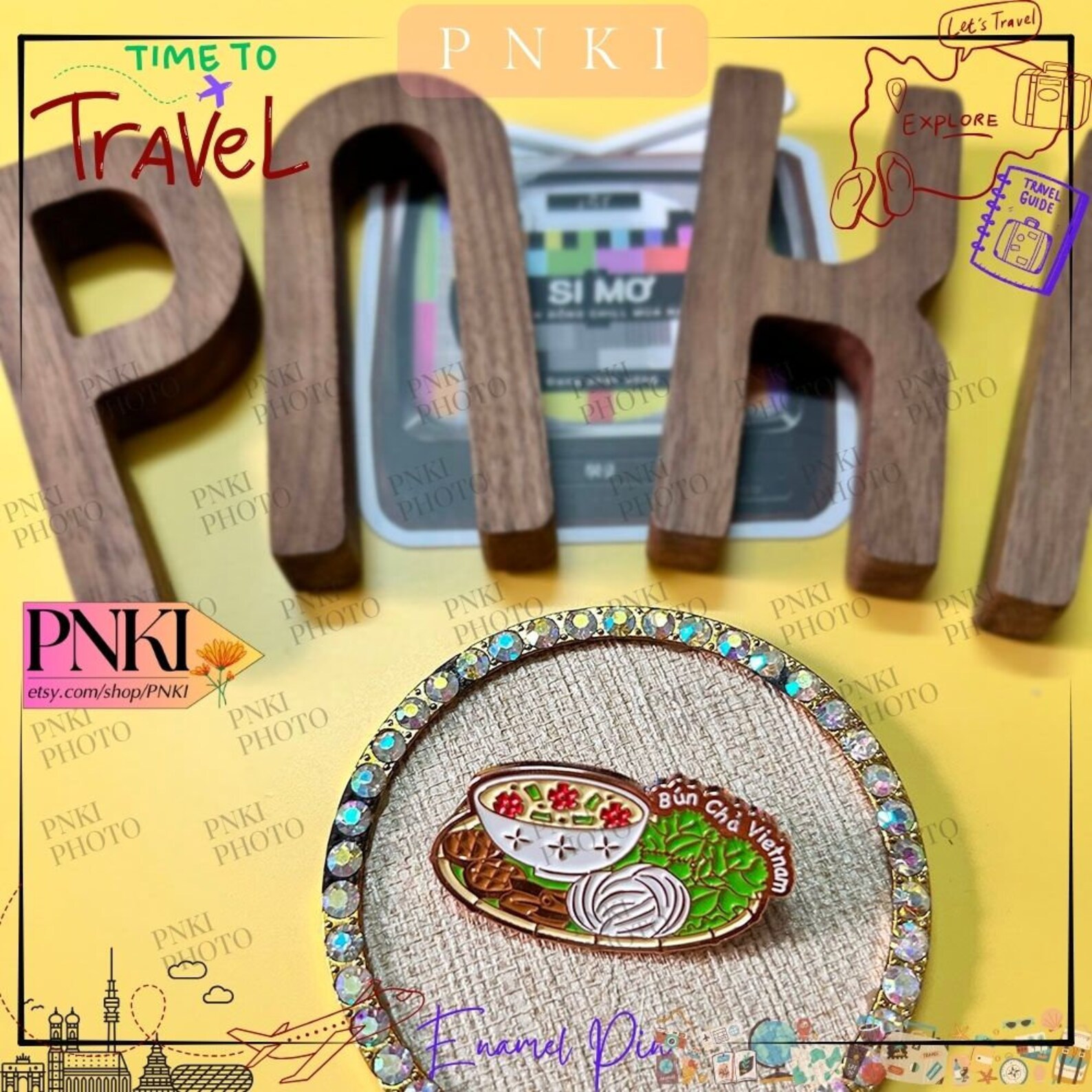 Vietnamese Coffee Pin, Vietnam Banh Mi Enamel Pin, Vietnamese Culture ...