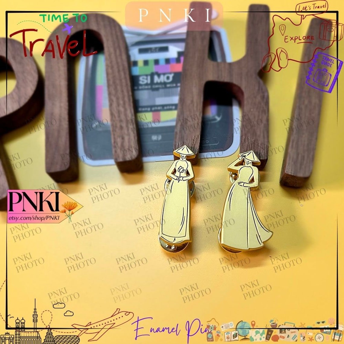 Vietnamese Culture Enamel Pin, Travel Souvenir Gift - Etsy