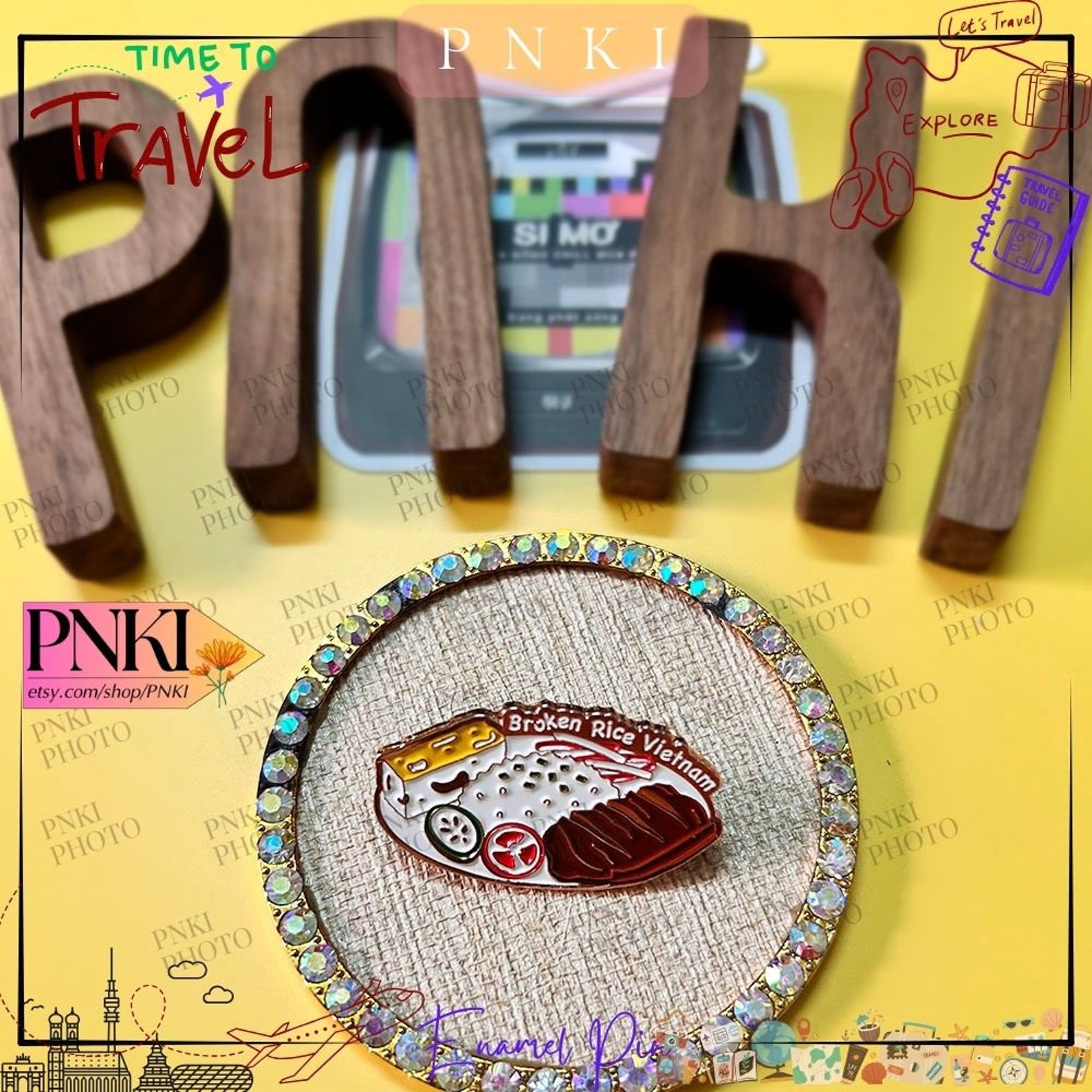 Vietnamese Coffee Pin, Vietnam Banh Mi Enamel Pin, Vietnamese Culture ...