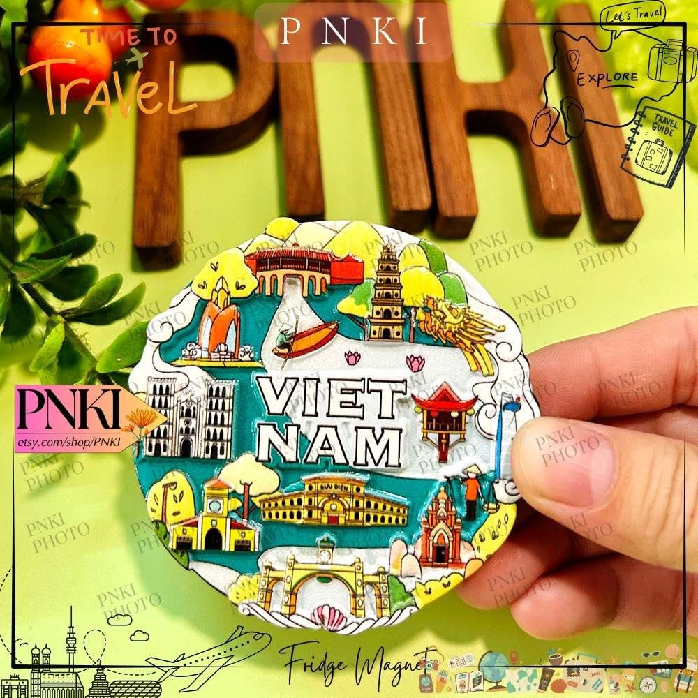 Fridge Magnet Vietnam Souvenir, Sai Gon, Ha Noi, Hoi An, Hue About Food ...