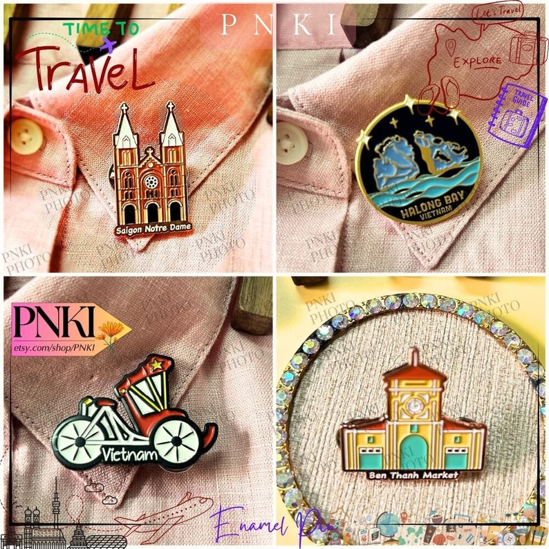 Vietnamese Culture Enamel Pin, Travel Souvenir Gift - Etsy