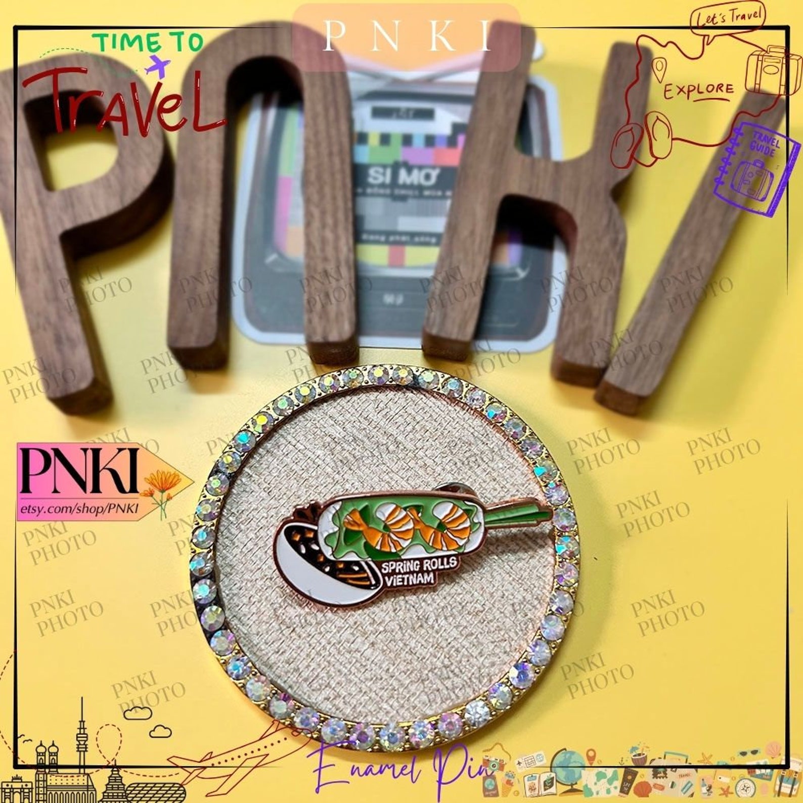 Vietnamese Coffee Pin, Vietnam Banh Mi Enamel Pin, Vietnamese Culture ...
