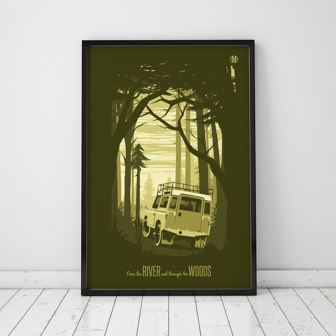 Over the River, Series Land Rover Poster, Rover, Father's Day, Wall ...