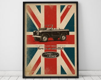 Series 2A Land Rover Poster, Rover, Illustration, Wall Decor, Land ...