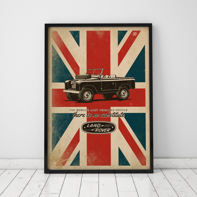Land Rover Poster, Rover, Illustration, Art, Wall Decor, Land Rover ...