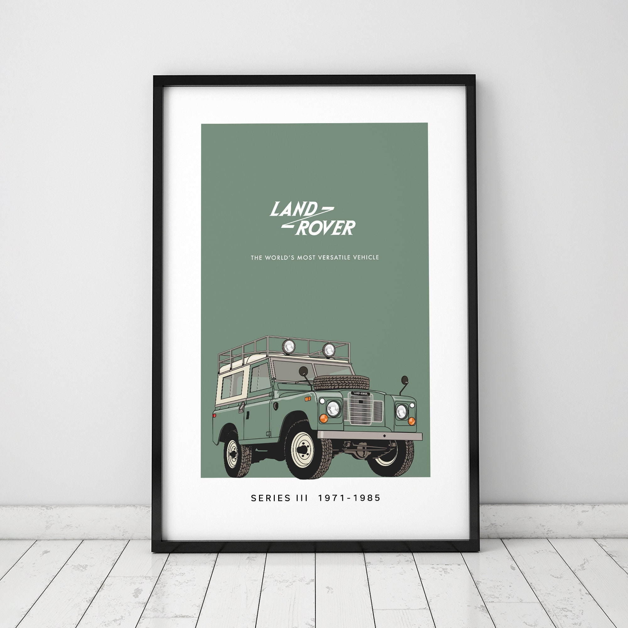 Series 3 Land Rover Poster, Rover, Illustration, Wall Decor, Land Rover ...