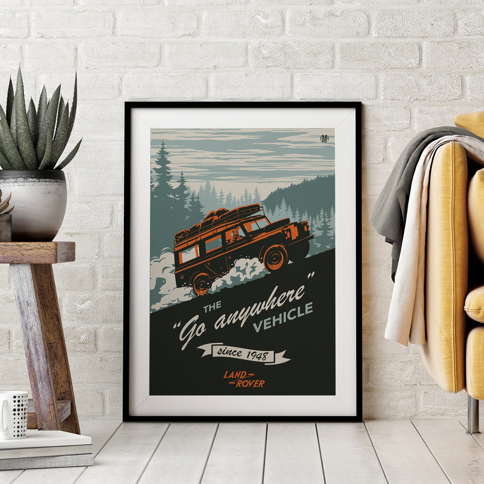 Land Rover Poster, Rover, Illustration, Art, Wall Decor, Land Rover ...