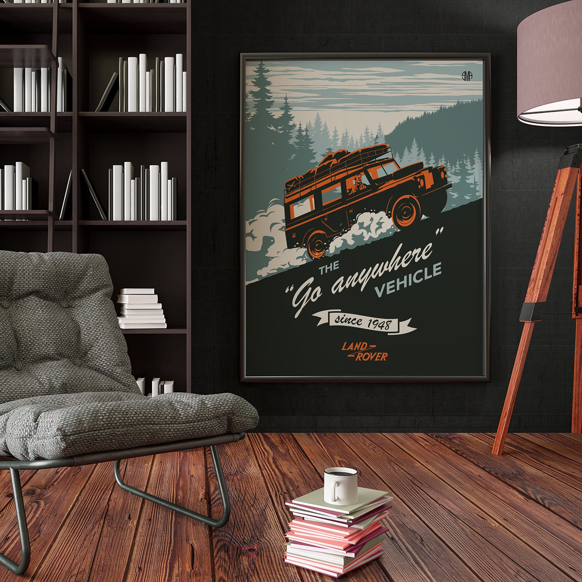 Land Rover Poster, Rover, Illustration, Art, Wall Decor, Land Rover ...