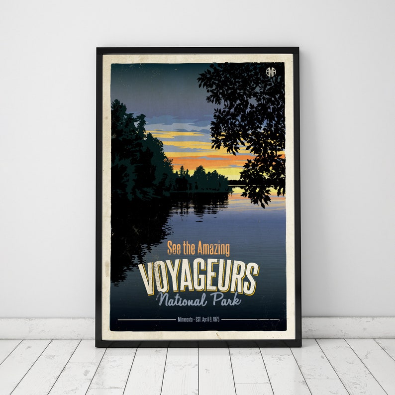 Voyageurs National Park Poster, National Parks, Art, Wall Decor, Art ...
