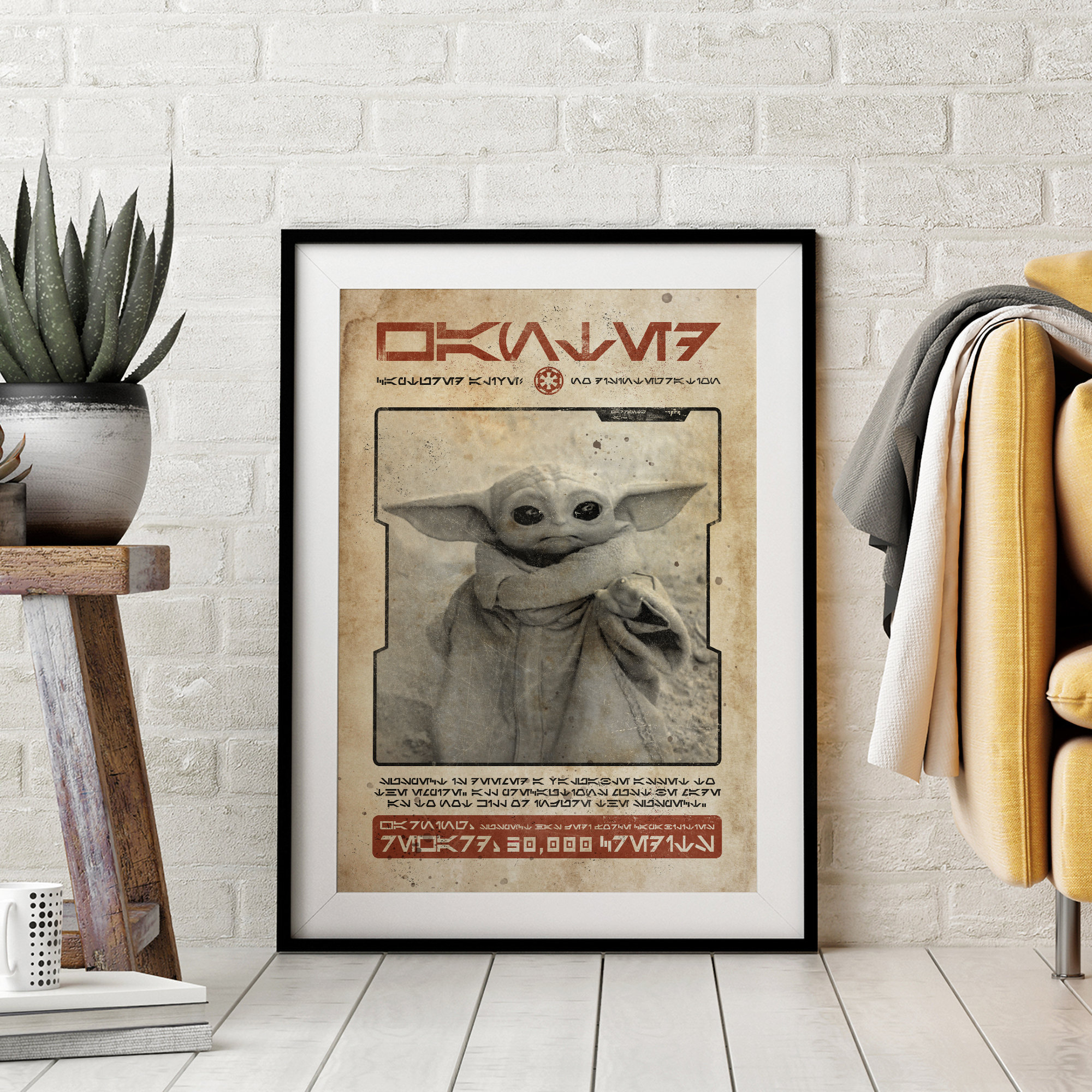 Grogu the Child Wanted Poster, Star Wars, Galactic Empire, Most Wanted ...