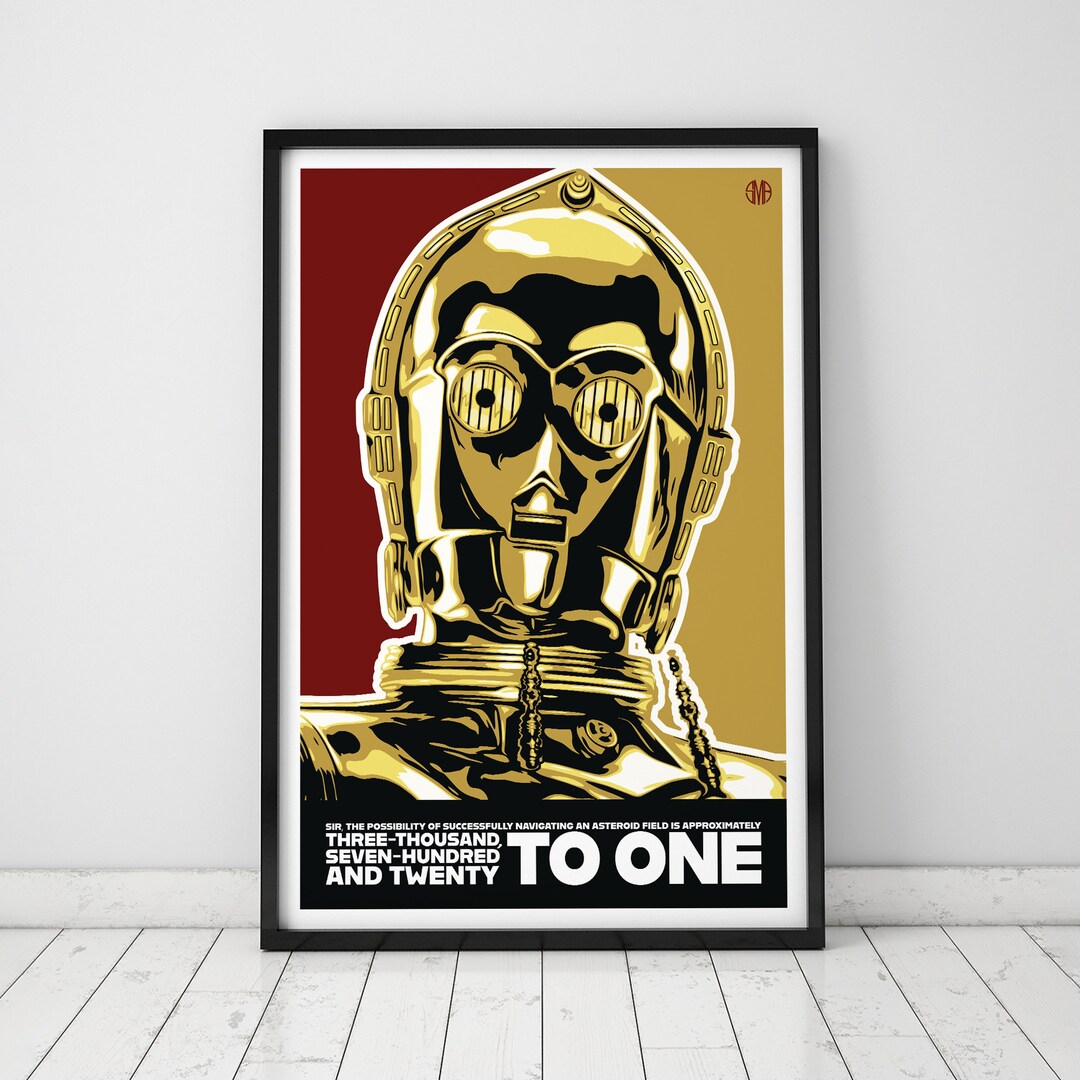 C-3PO, Star Wars Poster, Portrait Series, Illustration, Art, Wall Decor ...