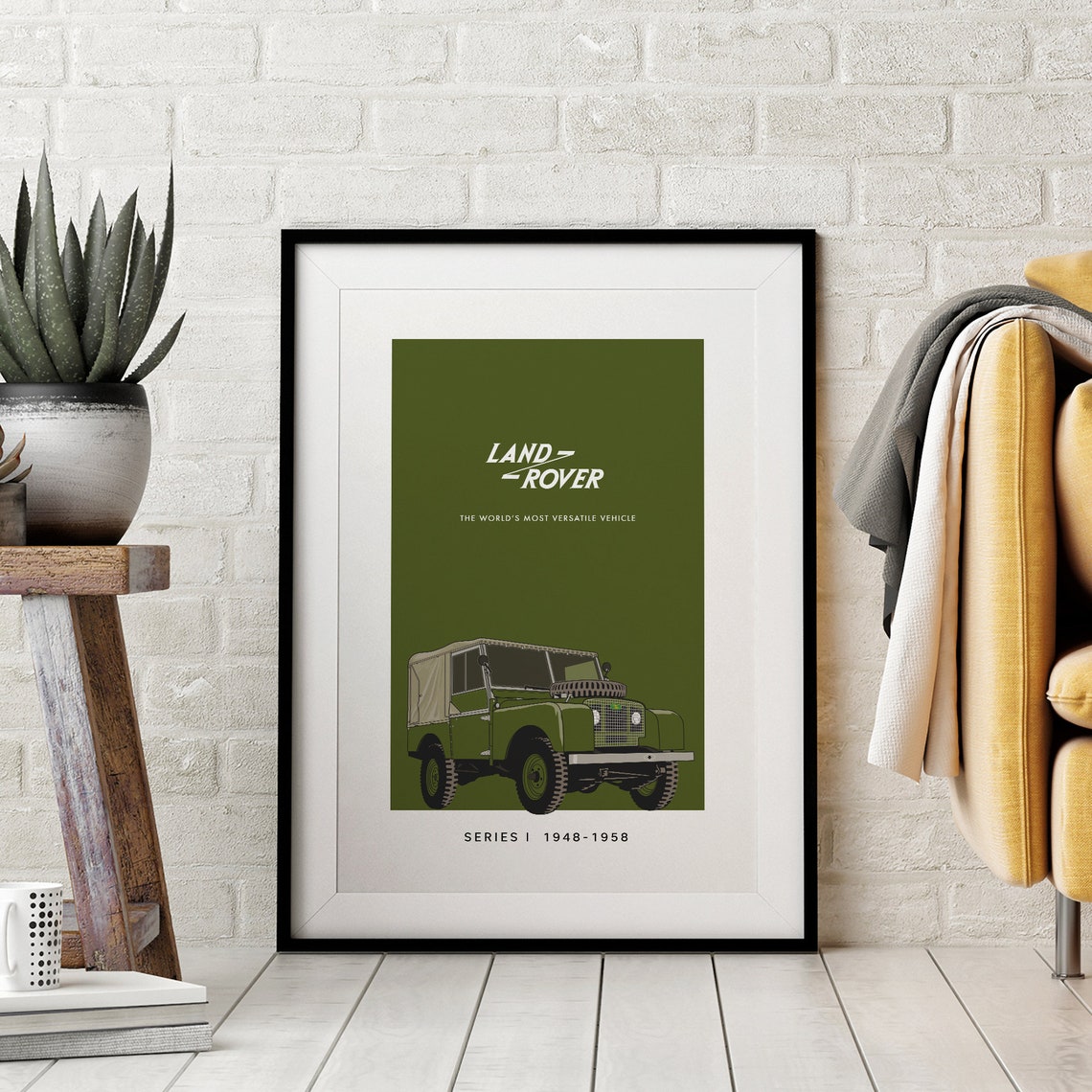 Series 1 Land Rover Poster, Rover, Illustration, Wall Decor, Land Rover ...