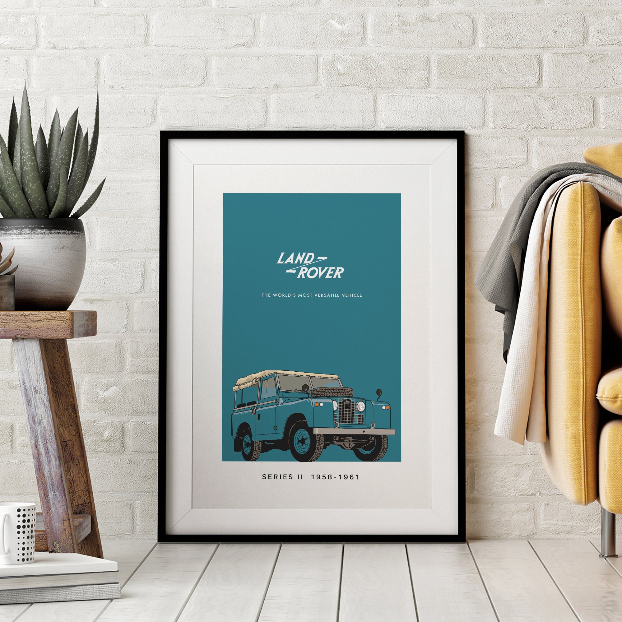 Series 2 Land Rover Poster, Rover, Illustration, Wall Decor, Land Rover ...
