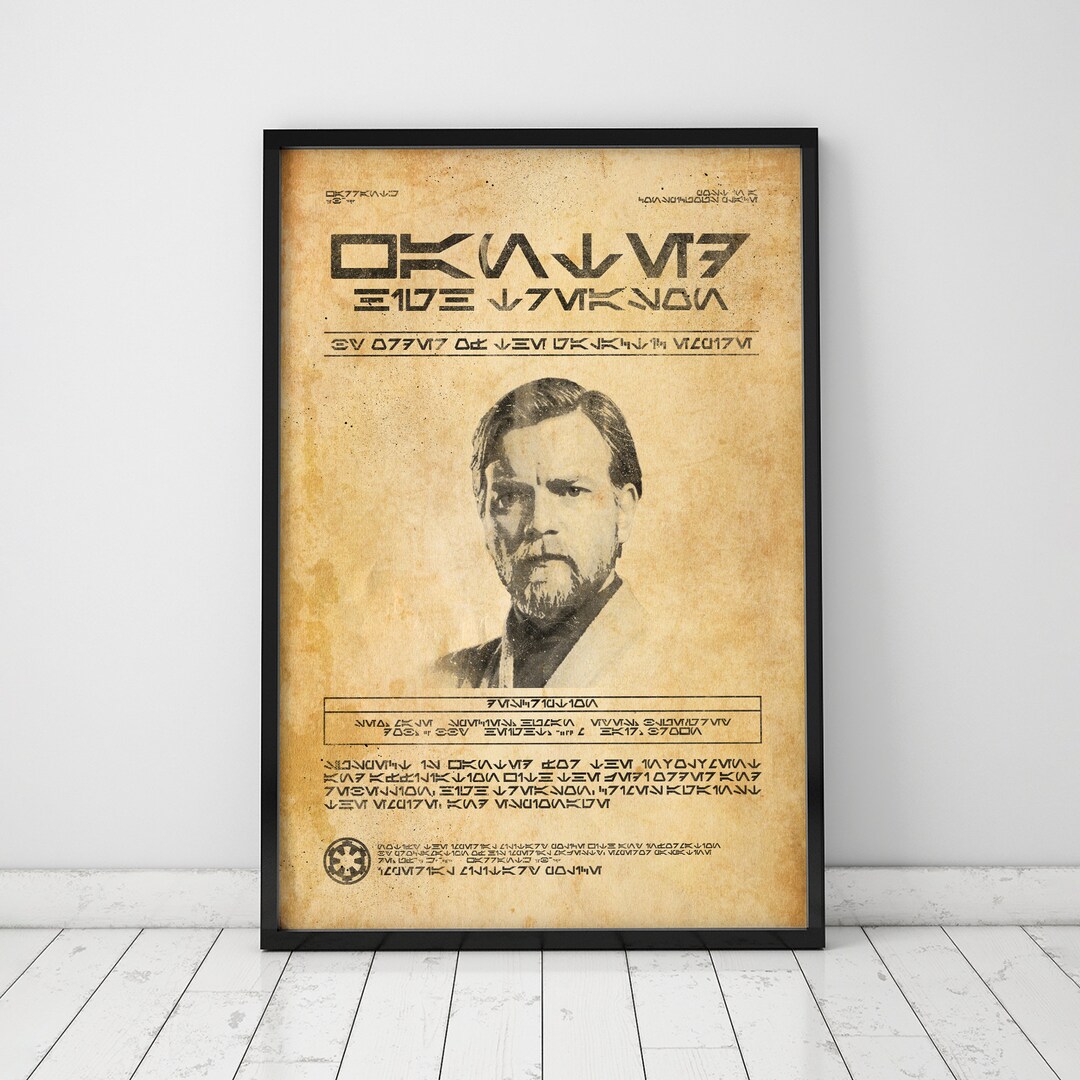 Obi Wan Kenobi Wanted Poster, Star Wars, Galactic Empire, Most Wanted ...