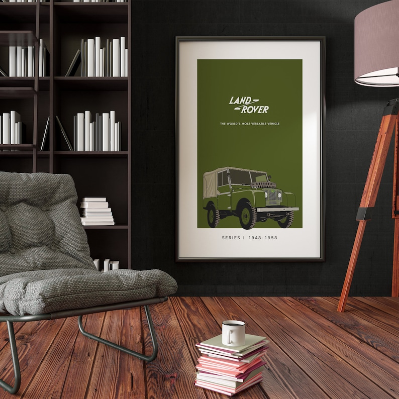 Series 1 Land Rover Poster, Rover, Illustration, Wall Decor, Land Rover ...