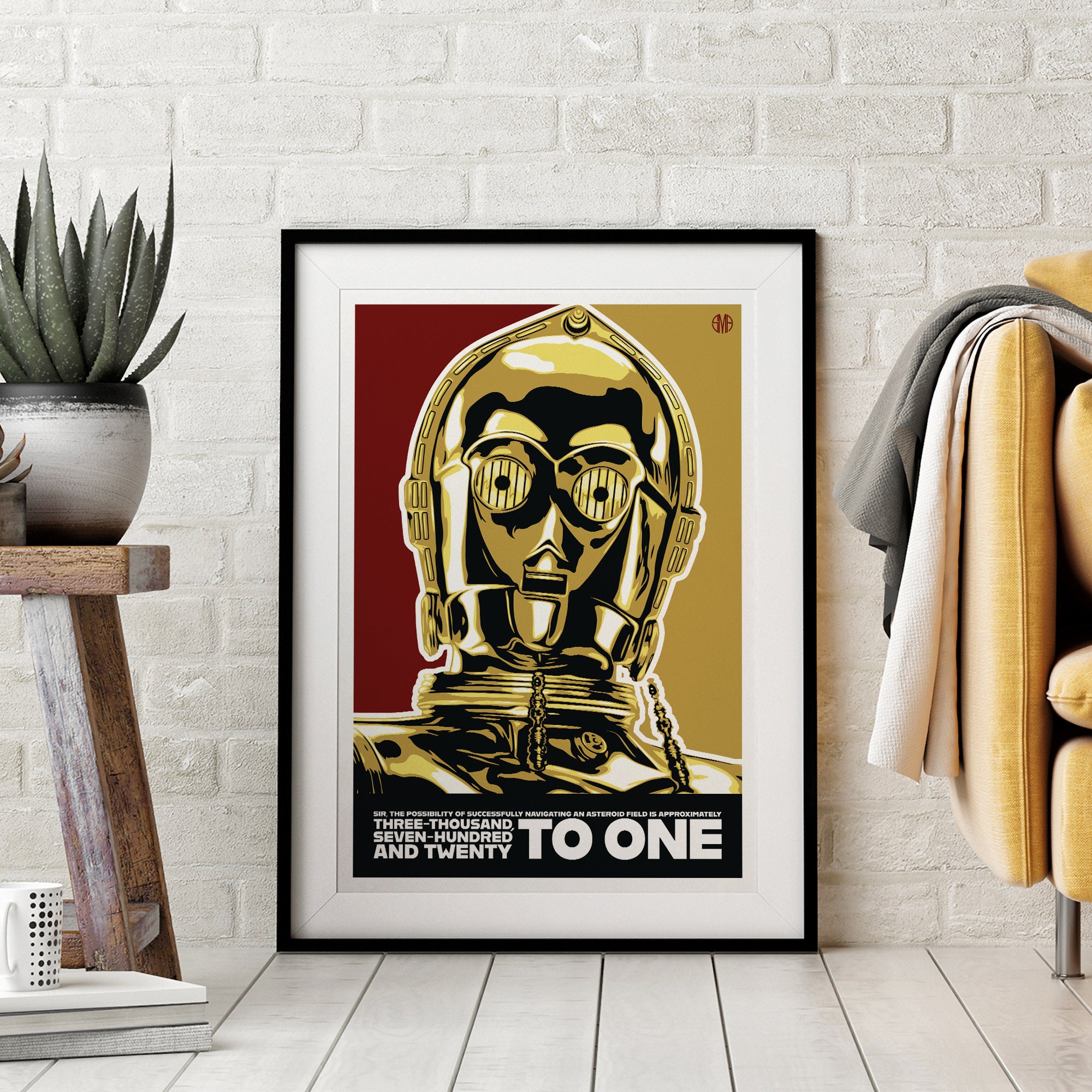 C-3PO, Star Wars Poster, Portrait Series, Illustration, Art, Wall Decor ...