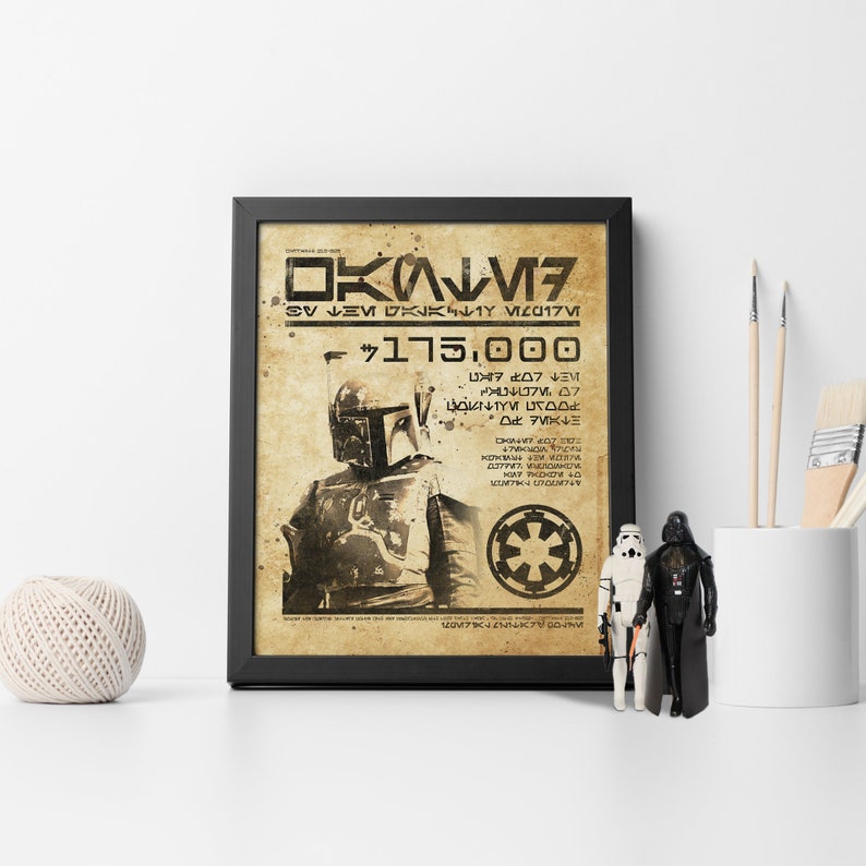 Boba Fett Wanted Poster, Star Wars, Galactic Empire, Most Wanted, Star ...