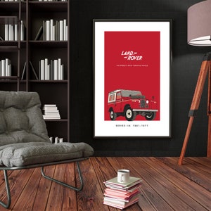 Series 2A Land Rover Poster, Rover, Illustration, Wall Decor, Land ...