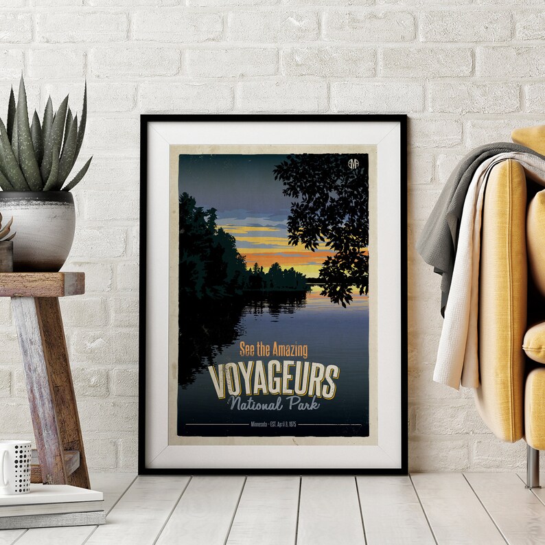 Voyageurs National Park Poster, National Parks, Art, Wall Decor, Art ...