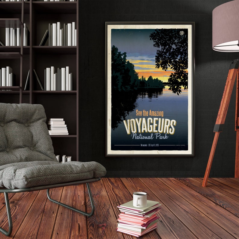 Voyageurs National Park Poster, National Parks, Art, Wall Decor, Art ...
