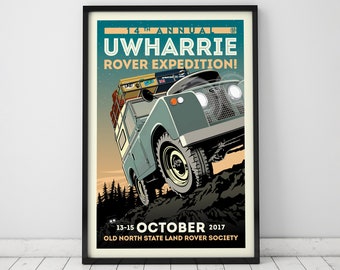 Land Rover Poster, Rover, Illustration, Art, Wall Decor, Land Rover ...