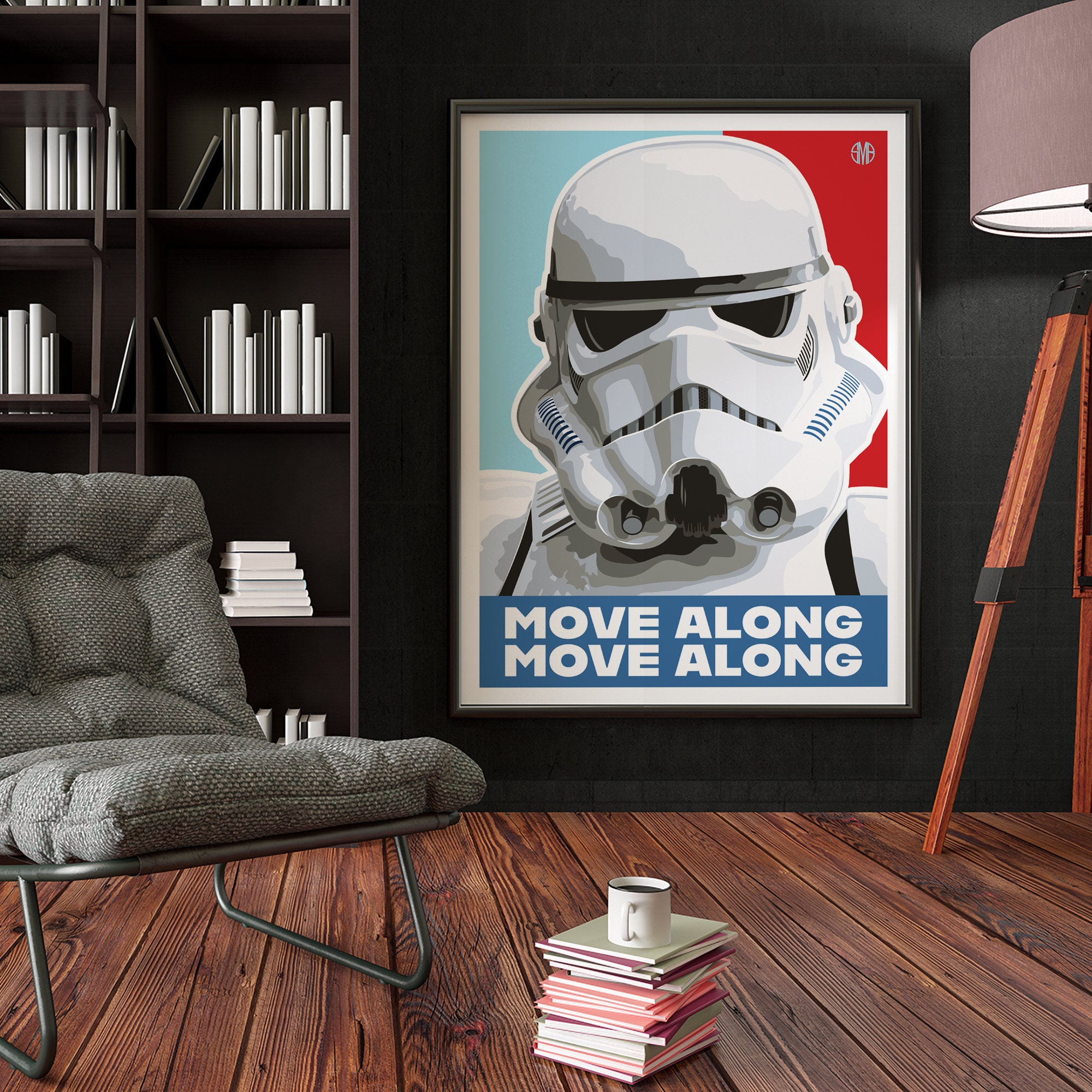 Stormtrooper, Move Along, Star Wars Poster, Portrait, Illustration, Art ...