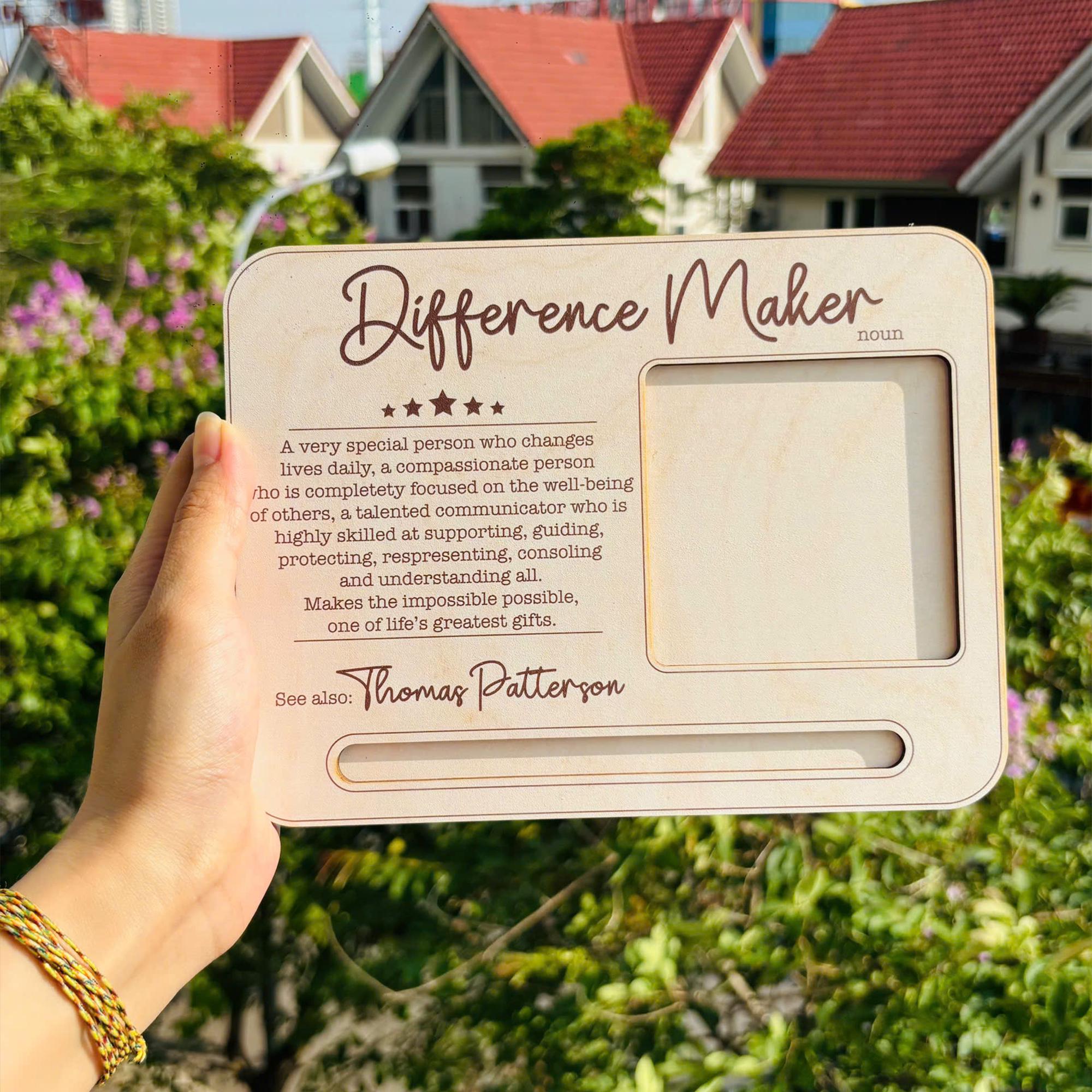 Personalized Difference Maker Sticky Notepad Gift, Difference Maker ...