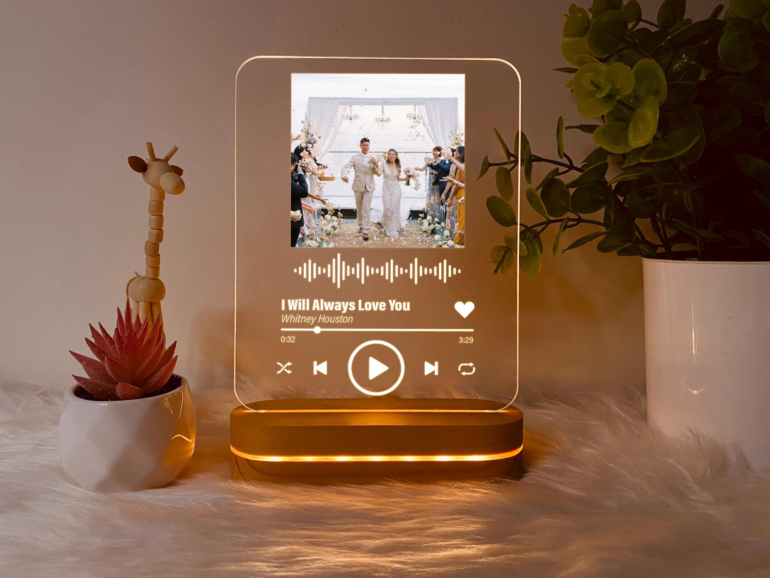 Personalized Acrylic Song With Photo, Custom Music Plaque Gifts ...