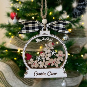Personalized Cousin Crew Gingerbread Family Christmas Ornament, Custom ...