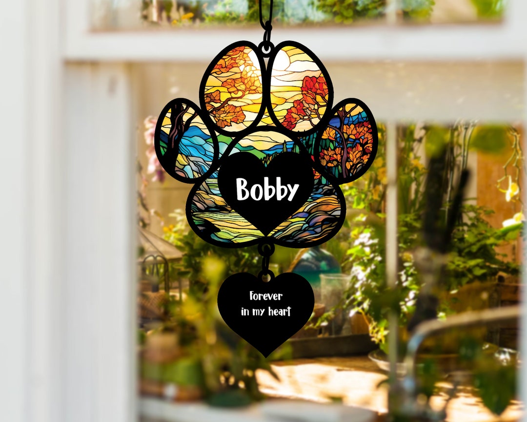 Personalized Paw Print - Dog Memorial Keepsake Gift Custom Dog ...