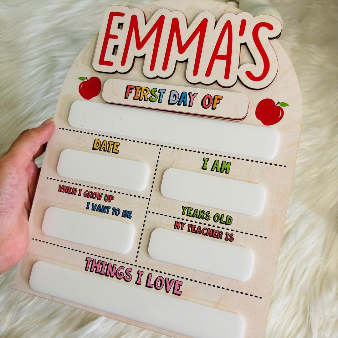 Customized First and Last Day School Sign, Back to School Sign ...