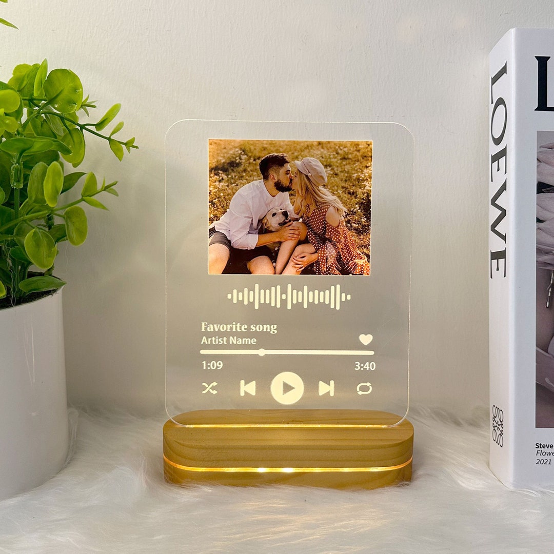 Personalized Acrylic Song With Photo, Custom Music Plaque Gifts ...