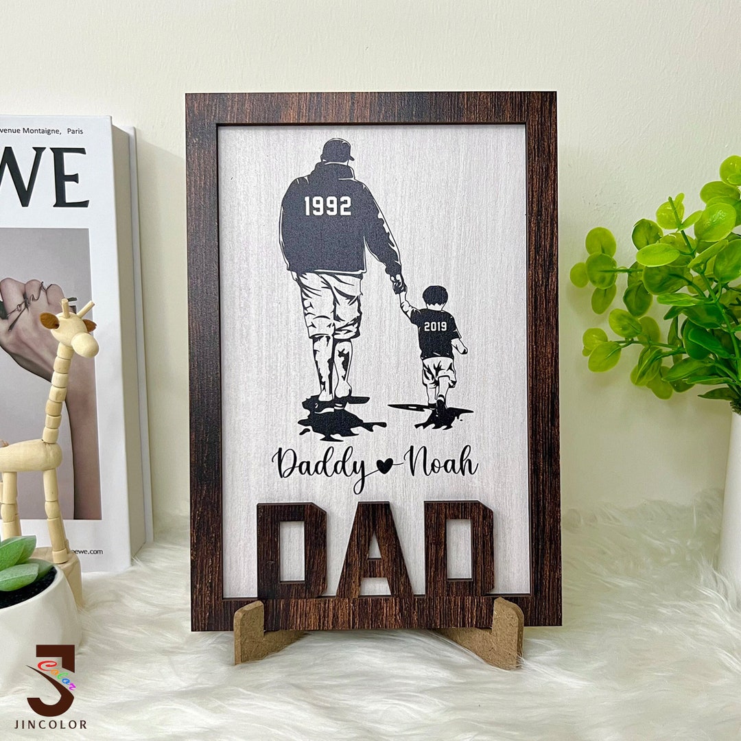 Personalized Fathers Day Gift, Like Father Like Son Sign, Family Sign ...