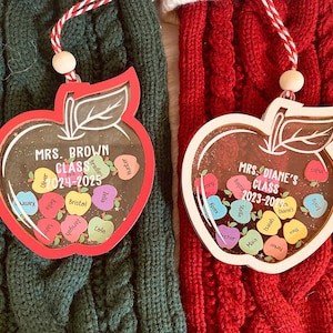 Personalized Teacher Christmas Ornament 2025, 4D Shake Apple Teacher ...