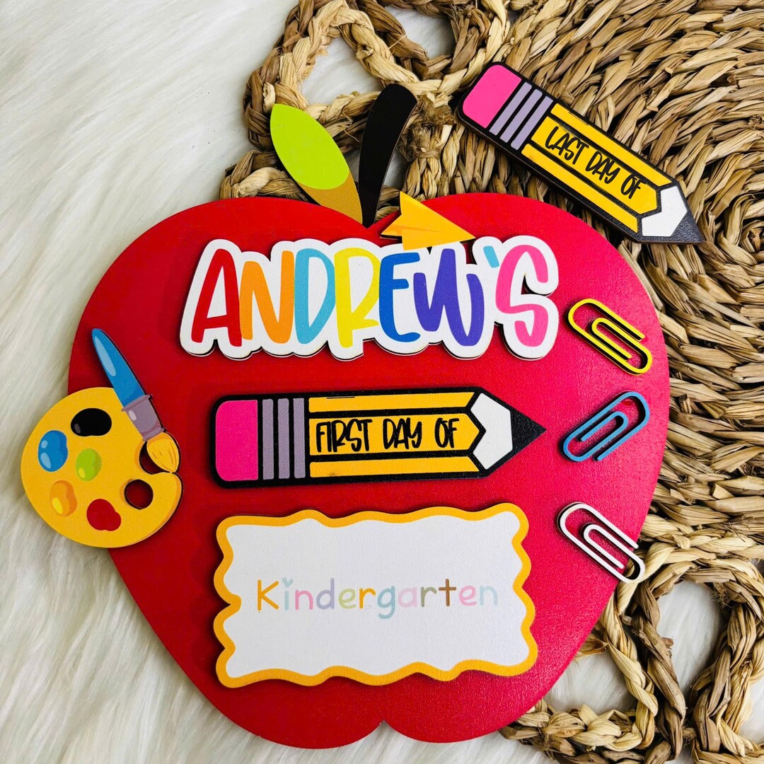 Customized First and Last Day School Sign, Back to School Sign, Photo ...