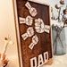 Custom Fist Bump Dad and Kids Name Wooden Sign, Personalized Family ...