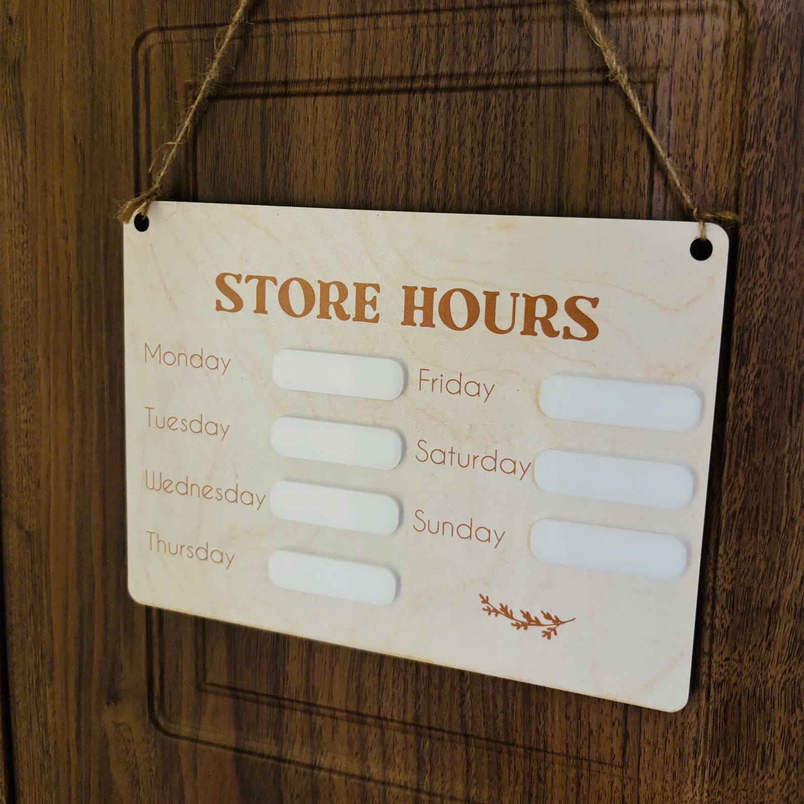 Store Hours Sign With White Marker Board Fields – Business Hours Sign ...