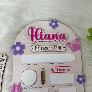 Personalized First Day of School Sign With Butterfly, First Day of ...