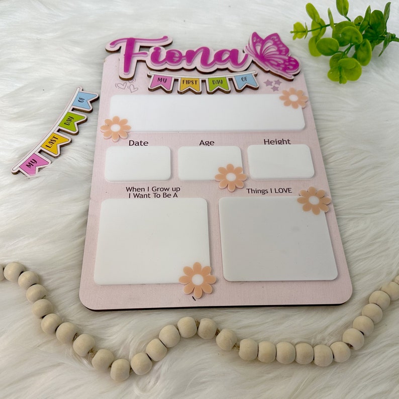 Personalized First Day of School Sign With Butterfly, First Day of ...