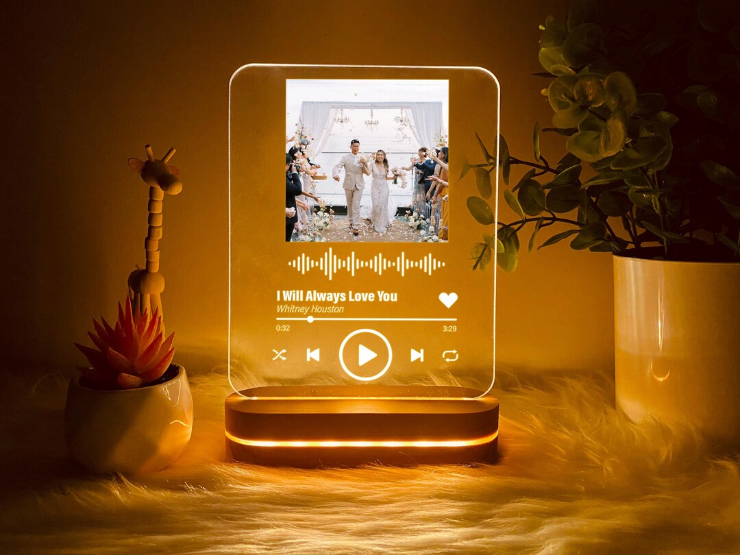 Personalized Acrylic Song With Photo, Custom Music Plaque Gifts ...