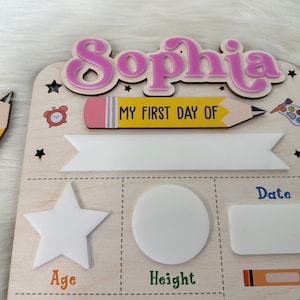 Personalized First Day of School Sign 2025, First Day of Kindergarten ...