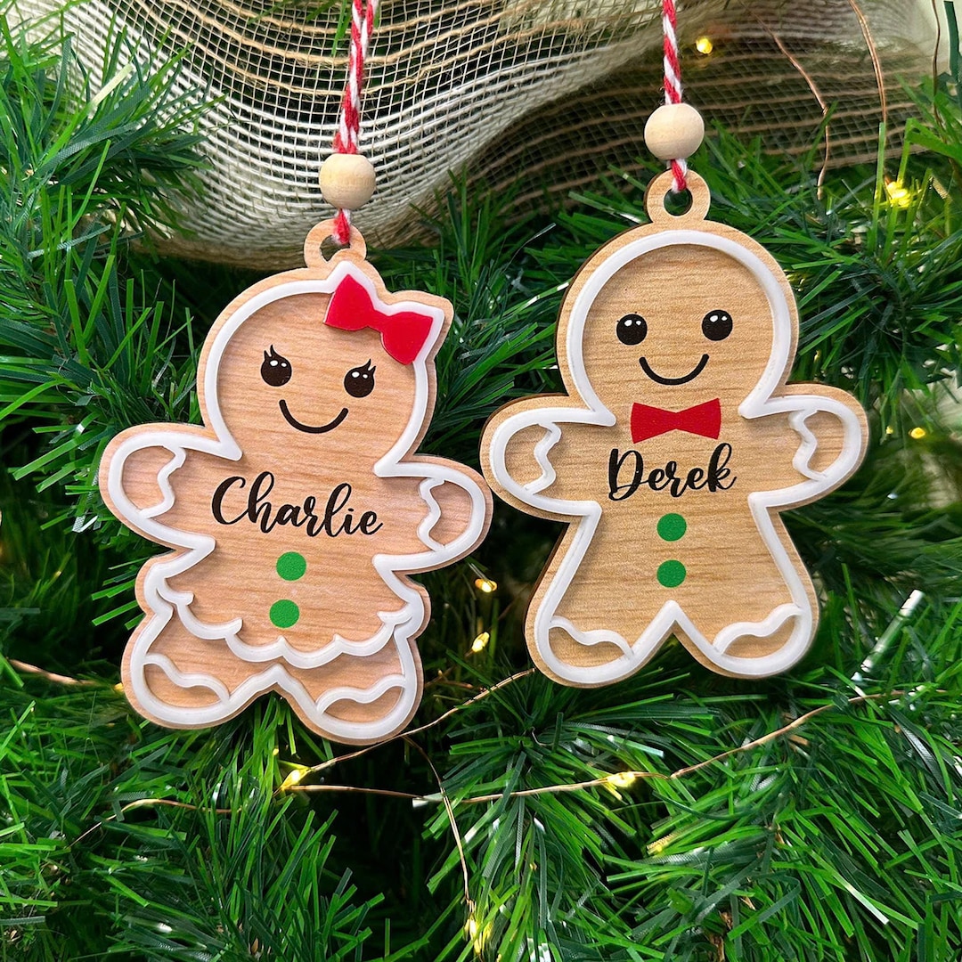 Personalized Gingerbread Christmas Ornament, 3D Customized Cookie ...
