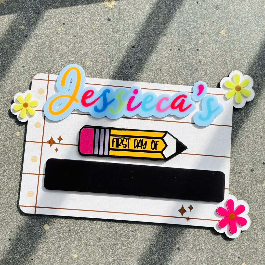 Personalized First Day of School Sign, Back to School Sign, First and ...