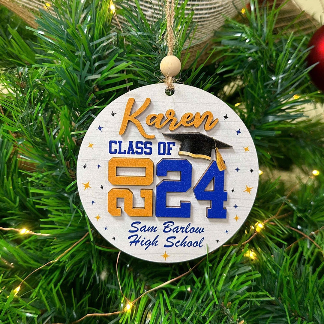 Personalized Graduation Name Ornament Class of 2024 Custom Xmas Gift ...